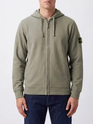 Stone Island Zip-up Hoodie - Green