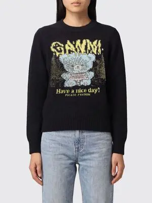 GANNI Teddy Bear Graphic Knit Sweater