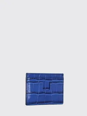 TOM FORD Crocodile-effect Calfskin Flat Card Holder