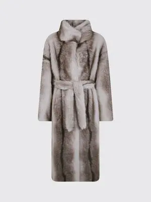 THE FRANKIE SHOP Fur Coat - Grey