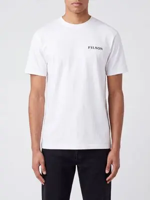 Filson Crewneck Cotton T-shirt With Front Contrast Logo