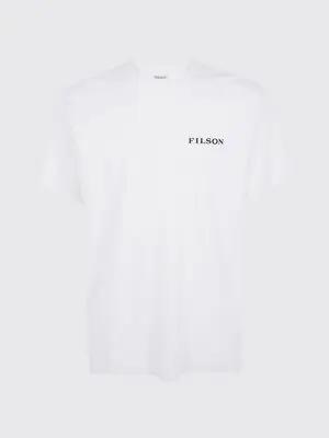 Filson Crewneck Cotton T-shirt With Front Contrast Logo