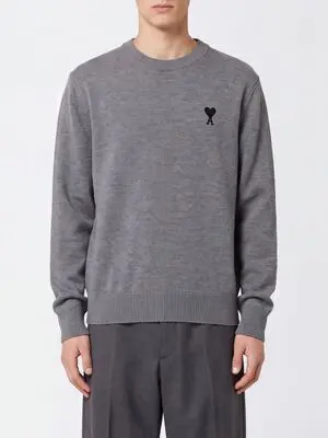 AMI Paris AMI Wool Crewneck Jumper Grey