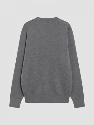 AMI Paris Wool Crewneck Jumper - Grey