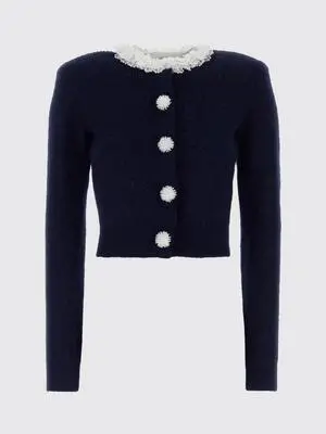 SELF-PORTRAIT Alpaca-blend Cardigan - Navy