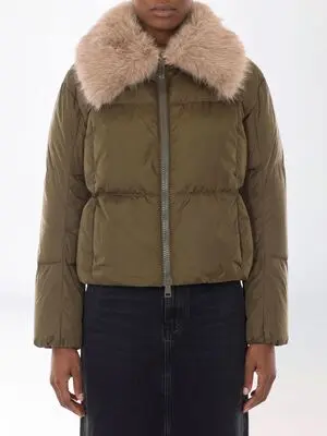 Herno HERNO Quilted Jacket With Fur Collar Green