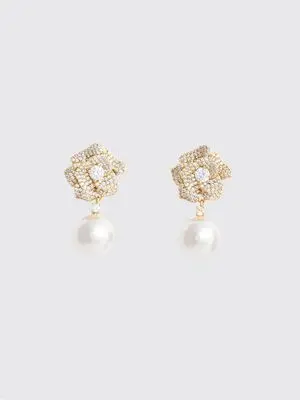 SELF-PORTRAIT Embellished Pearl Drop Earrings