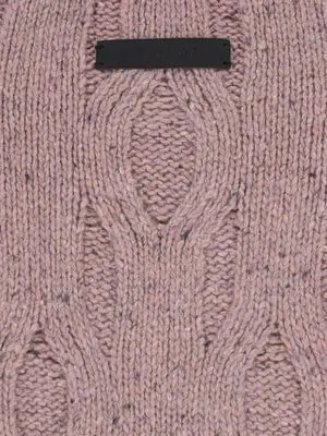 REPRESENT Distressed Cable Knit Sweater - Pink