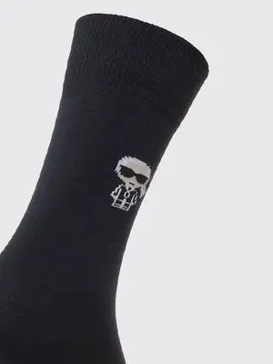 Karl Lagerfeld Embroidered Socks