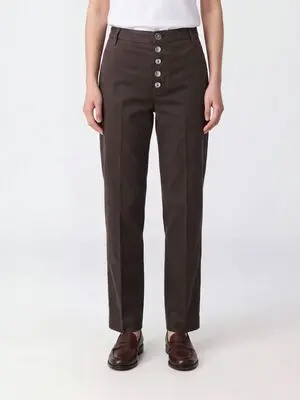 DONDUP Tailored Button-detailed Trousers - Brown