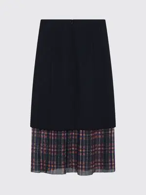 Dries Van Noten Layered Plaid Skirt