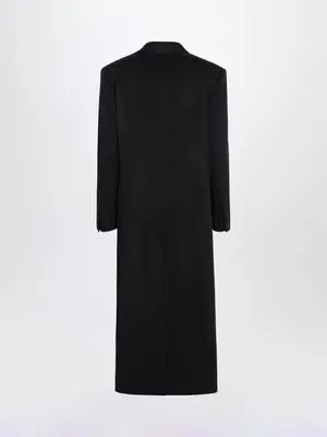 Tagliatore Double Breasted Long Coat - Charcoal