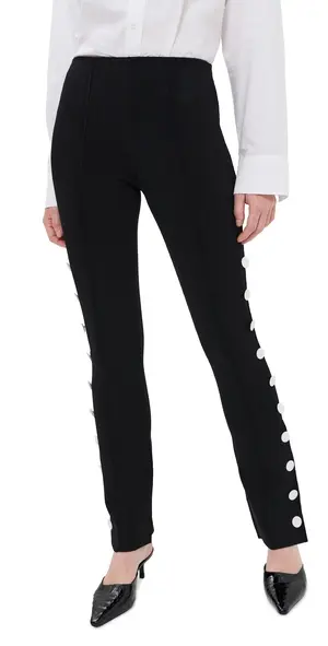 Proenza Schouler Martina Pants In Compact Stretch Viscose - Black