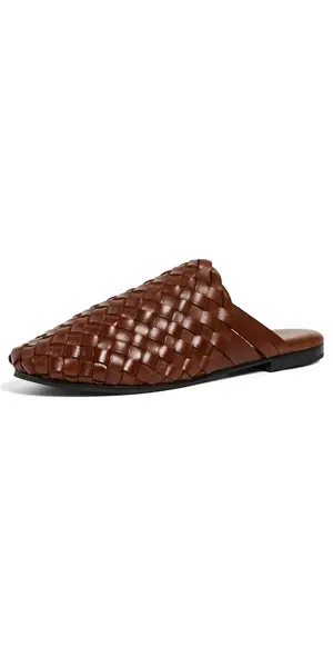 ST. AGNI Bunto Woven Slides - Chestnut