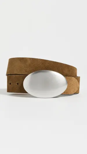 Madewell Oval Plaque Buckle Belt - Forage