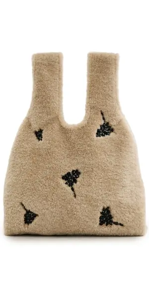 Simone Rocha Faux Fur Shopper Bag - Blonde/jet