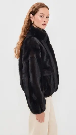 Apparis Iris Shaved Mink Bomber Jacket