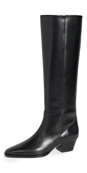 AeydĒ Medea Leather Knee-high Boots - Black