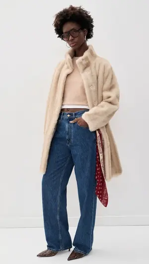 Apparis Blair Shaved Faux Mink Coat