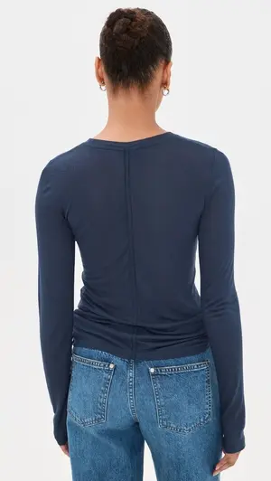 LA LIGNE Long Sleeve Feather Weight Tee