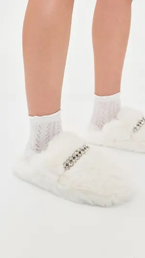 Free People First Frost Faux Fur Slippers