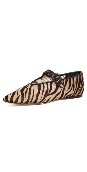 LOEFFLER RANDALL Junia Mary Jane Flats - Zebra