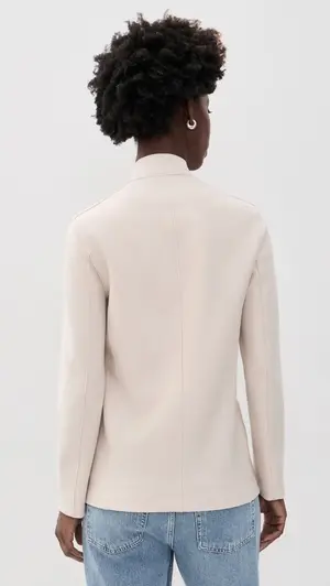 Harris Wharf London Nehru Jacket Pressed Wool Coat