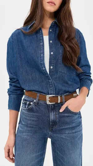 Anderson's Narrow Casual Nubuck Belt