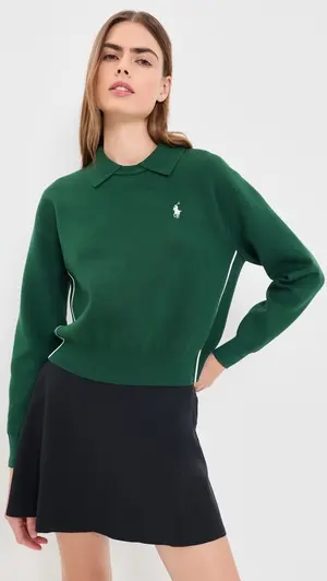 Rlx Ralph Lauren Long Sleeve Collared Sweater