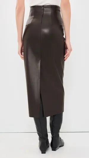 Enza Costa Faux Leather Skirt