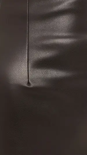 Enza Costa Faux Leather Skirt