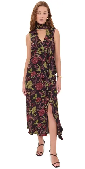 Tanya Taylor Amelia Dress - Dark Fig Multi