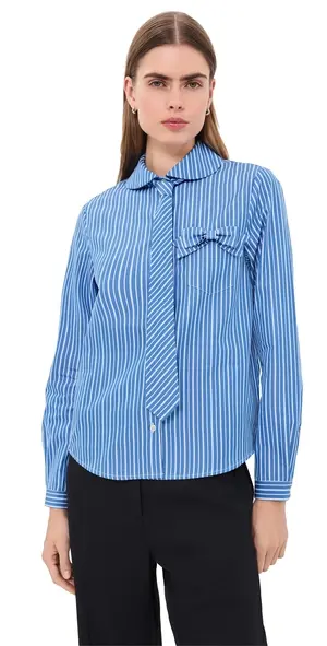 Sandy Liang Gemma Button Down Shirt - Light Blue