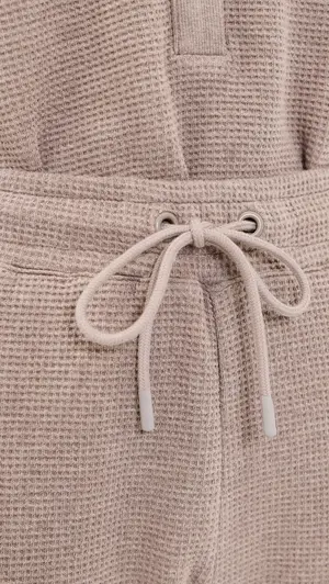 NEGATIVE Waffle Knit Cropped Track Pants
