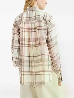 Brunello Cucinelli Silk Macrocheck Shirt