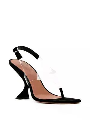 Amina Muaddi Mackenzie Thong Heeled Sandals