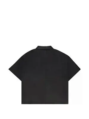 PURPLE BRAND Logo-embossed Leather Polo Shirt