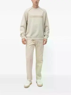 Hugo Relaxed-fit Cotton-terry Sweatshirt With Wide-set Logo