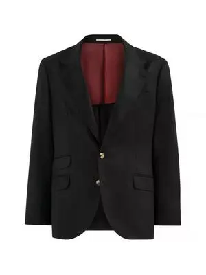 Brunello Cucinelli Virgin-wool Flannel Deconstructed Cavallo Blazer