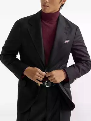 Brunello Cucinelli Virgin-wool Flannel Deconstructed Cavallo Blazer