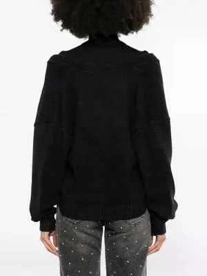 Mihara Yasuhiro Layered Knit Cardigan - Black