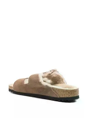 BIRKENSTOCK Arizona Shearling-lined Suede Sandals