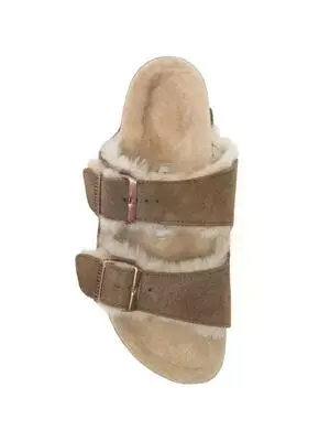 BIRKENSTOCK Arizona Shearling-lined Suede Sandals