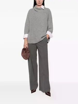 EMERSON RENALDI Ribbed-knit Raglan-sleeve Sweater