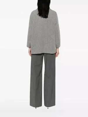 EMERSON RENALDI Ribbed-knit Raglan-sleeve Sweater