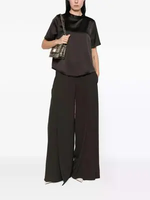 Imperial Satin-finish Short-sleeve Top