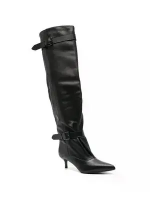 GISEL B Buckle-strap Pointed-toe Boots