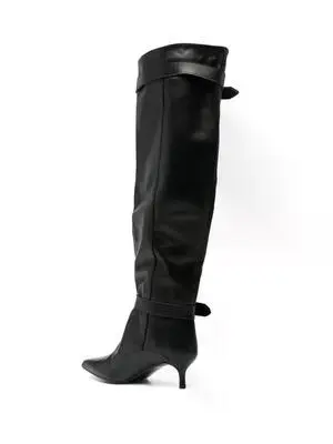 GISEL B Buckle-strap Pointed-toe Boots