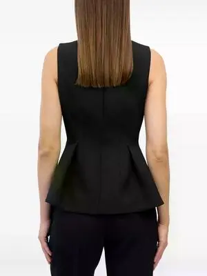 Hugo Sharp-fit Waistcoat With Peplum Hem