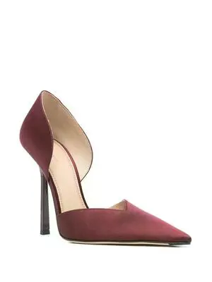 Victoria Beckham Angle D'orsay Satin Pumps - Red